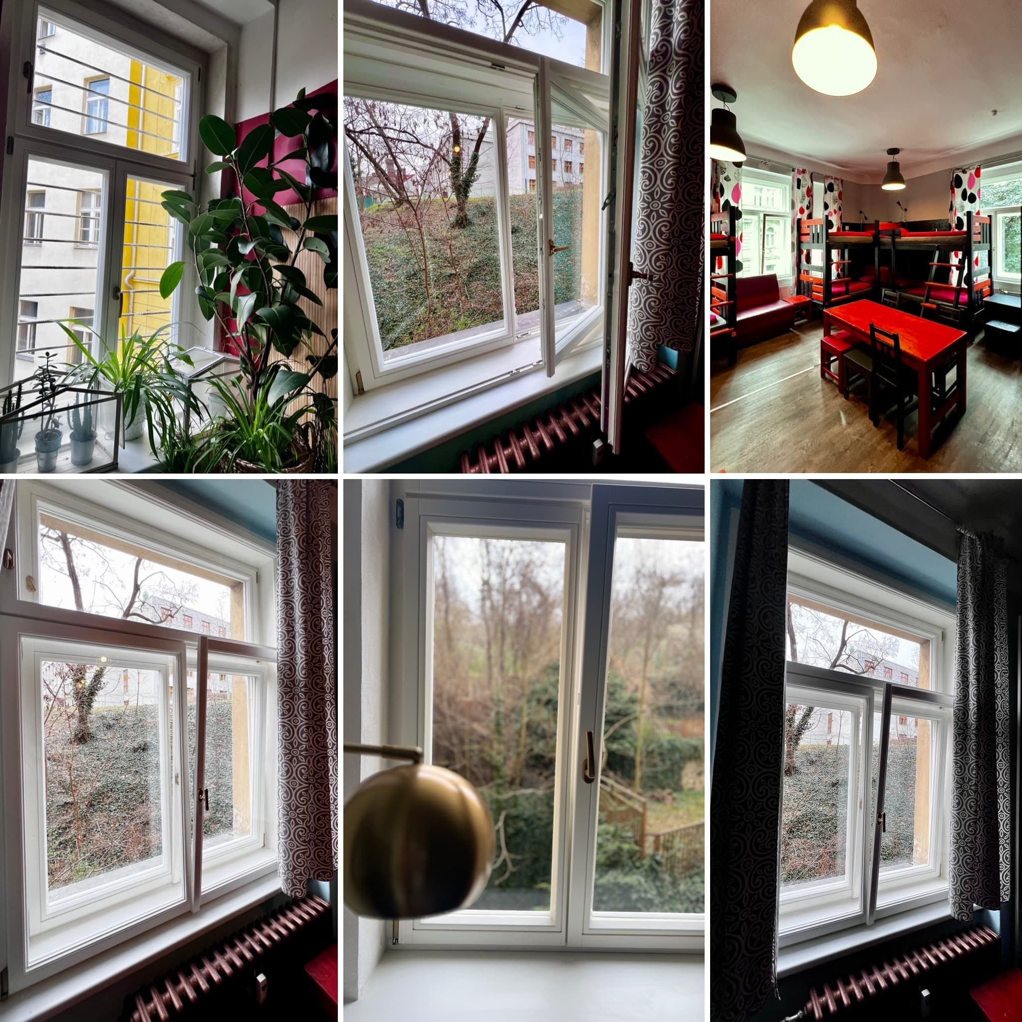 New windows at Elf Cheap Accommodation in Prague Czech Republic